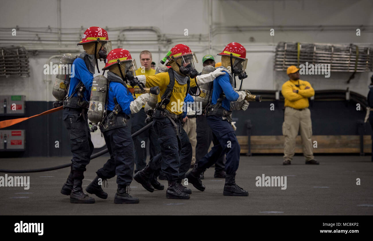 ATLANTIC OCEAN (March 30, 2018) Sailors practice stepping in unison ...