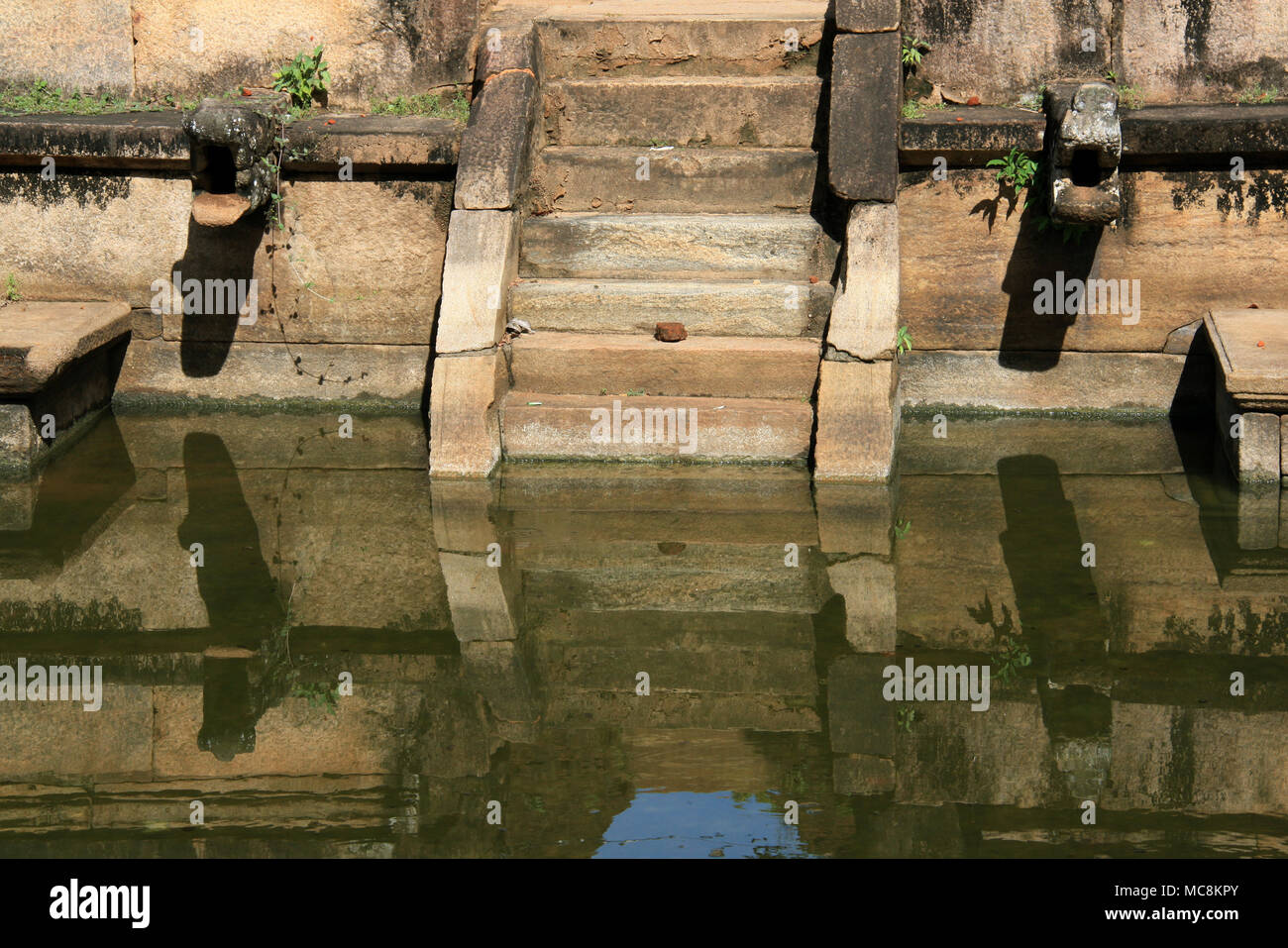 An ancient swimming pool in the ancient royal city of Polonnaruwa in ...