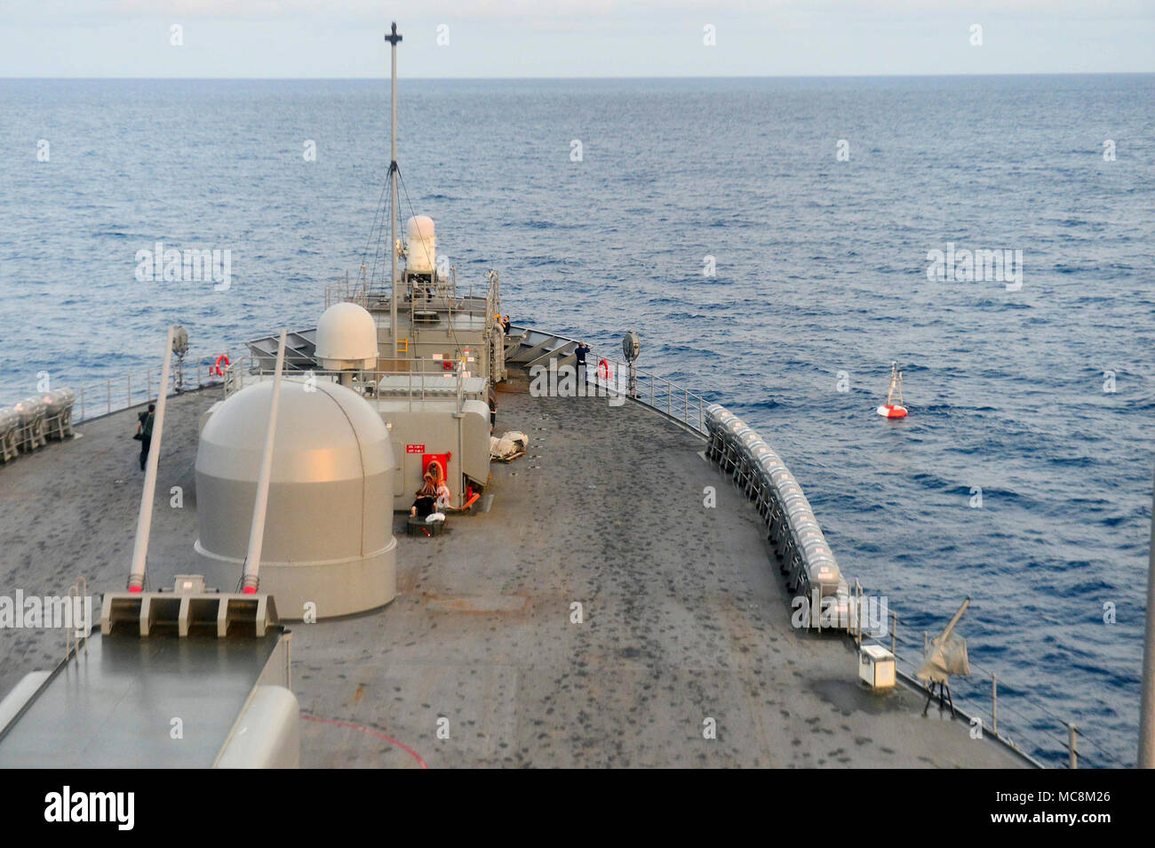 MEDITERRANEAN SEA (March 31, 2018) The Blue Ridge-class command and ...
