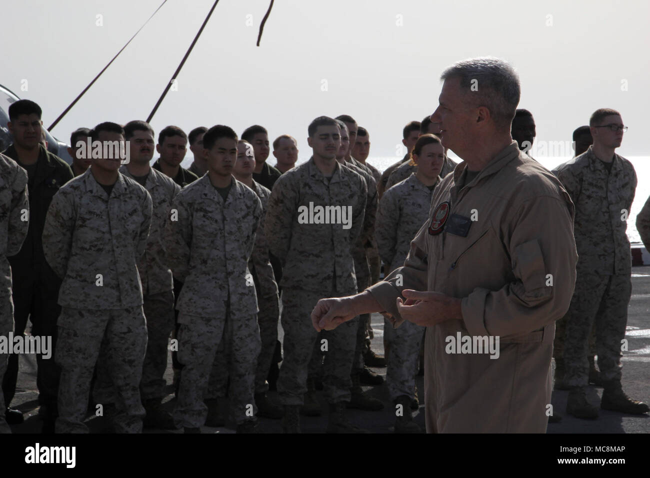 MEDITERRANEAN SEA (April 1, 2018) Marine Corps Maj. Roger Holliday ...