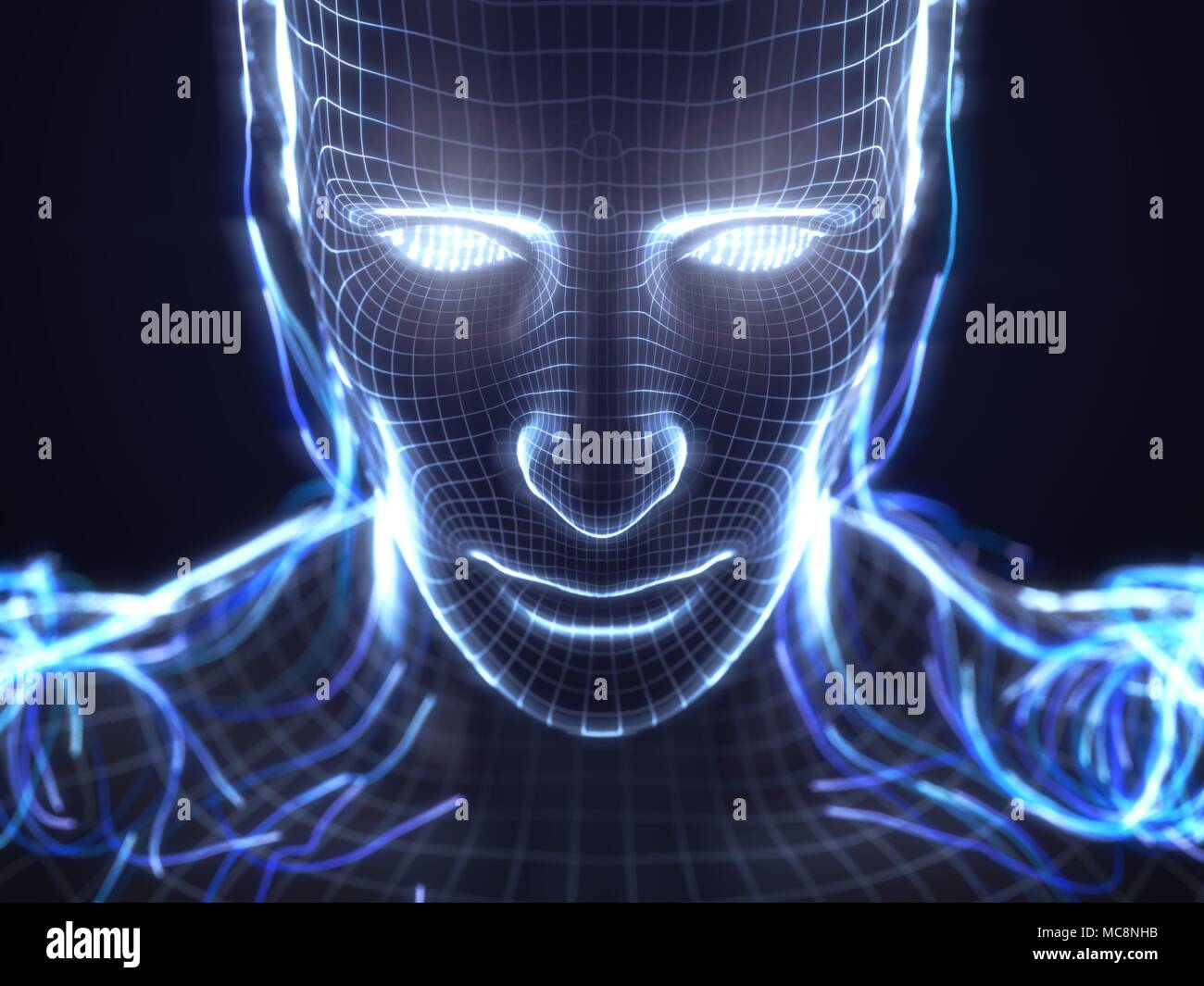 artificial intelligence concept with virtual human avatar. 3d ... artificial intelligence concept with virtual human avatar. 3d ...