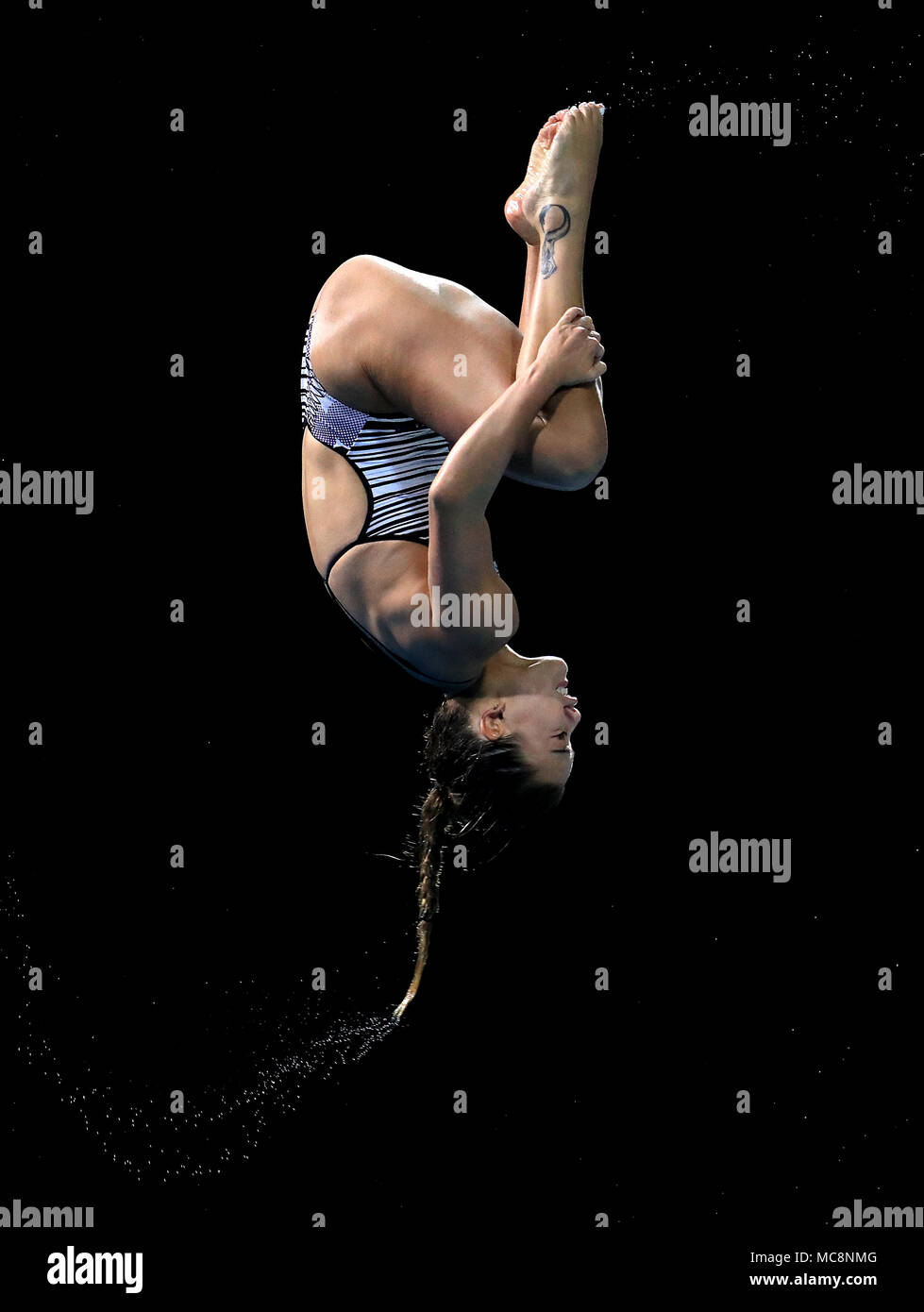 New Zealand's Elizabeth Cui in action in the Women's 3m Springboard ...
