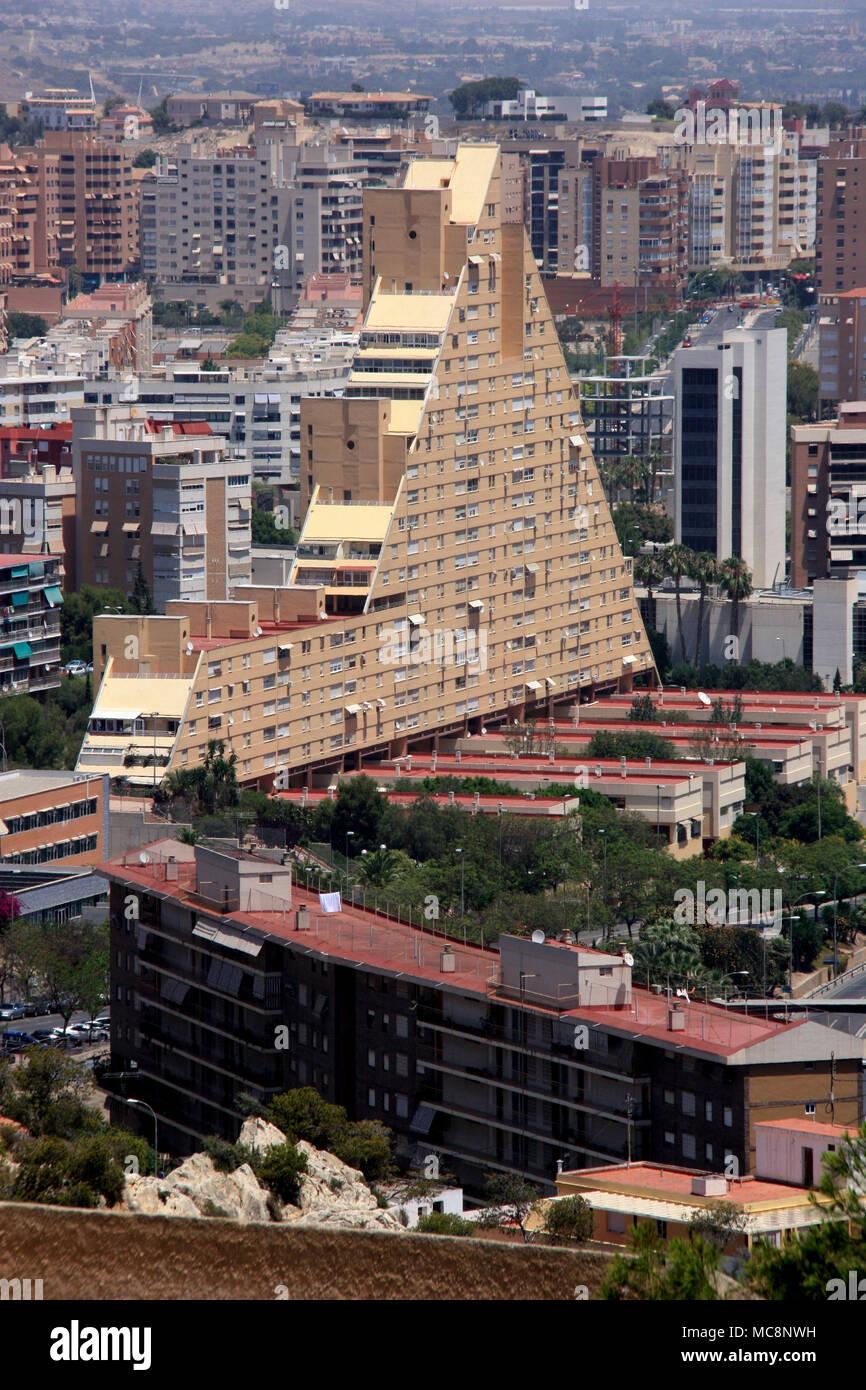 Modern triangular architecture in Alicante, Spain Stock Photo - Alamy