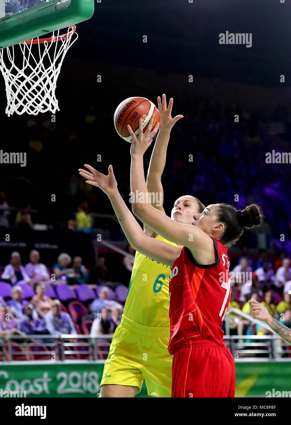 England's Azania Stewart (right) and Australia's Stephanie Talbot in ...