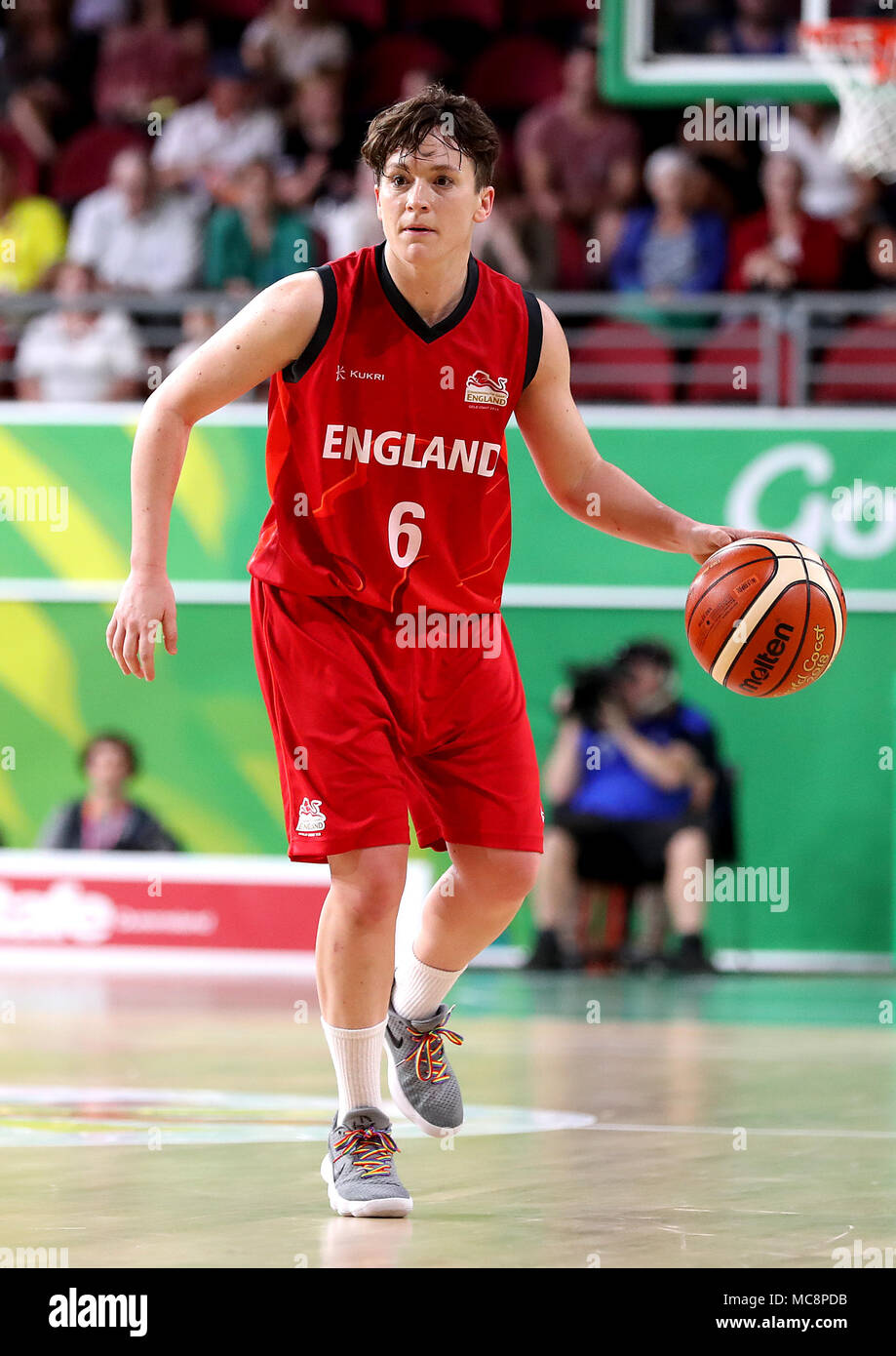 England's Stefanie Collins in the Women's Gold Medal Game at the Gold ...