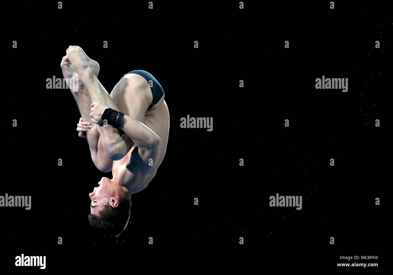 England's Matthew Dixon in action in the Men's 10m Platform Final at ...