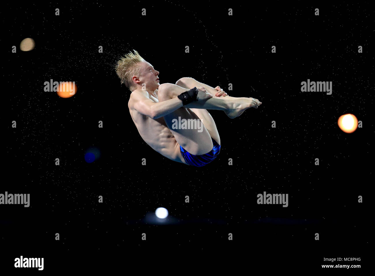 Scotland's Lucas Thomson in action in the Men's 10m Platform Final at ...