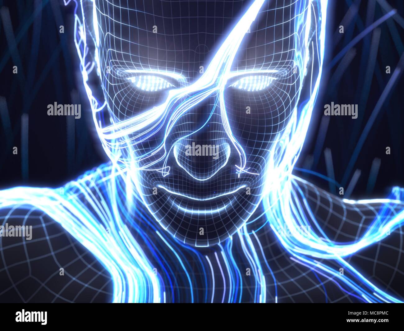 artificial intelligence concept with virtual human avatar. 3d ... artificial intelligence concept with virtual human avatar. 3d ...
