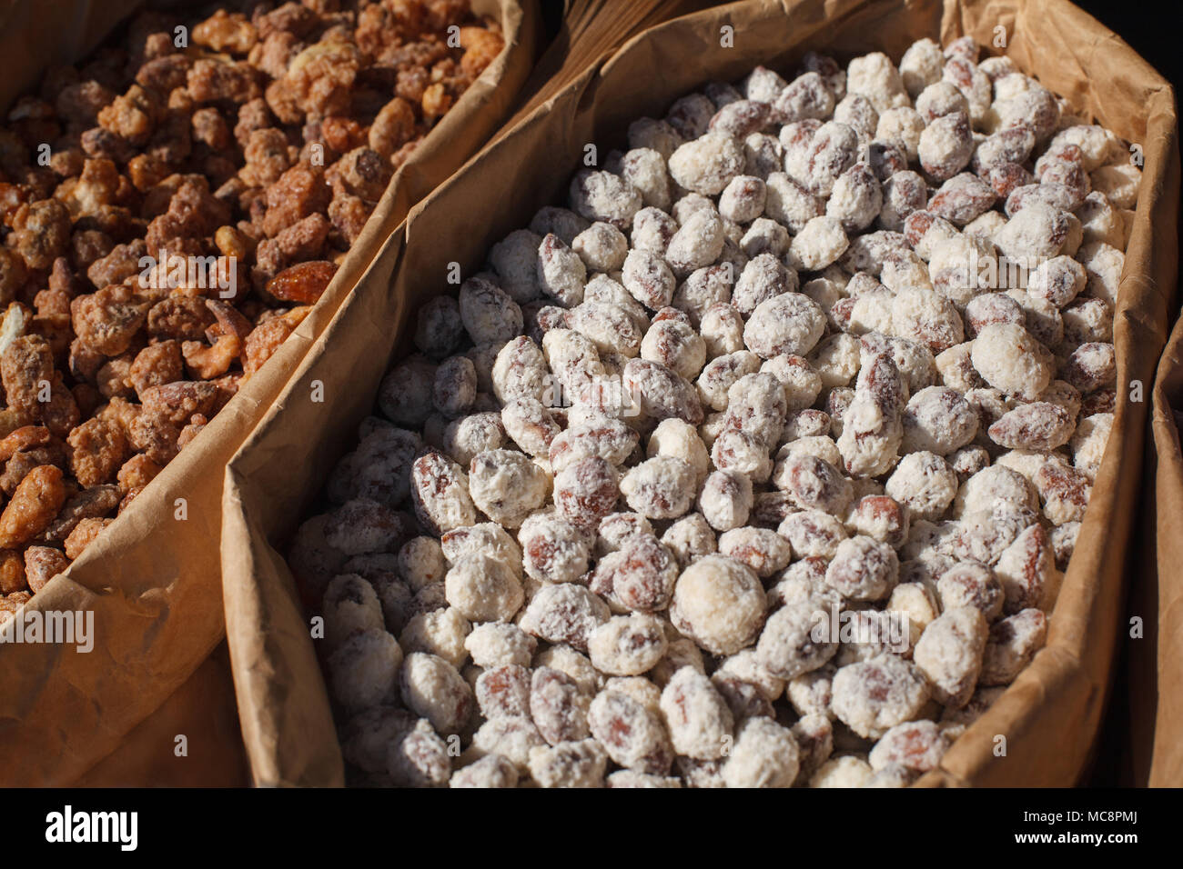 Fried almonds with sugar and cinnamon. Scandinavian sweetness. Fried ...