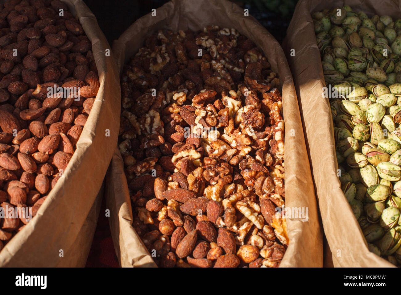 Fried almonds with sugar and cinnamon. Scandinavian sweetness. Fried ...