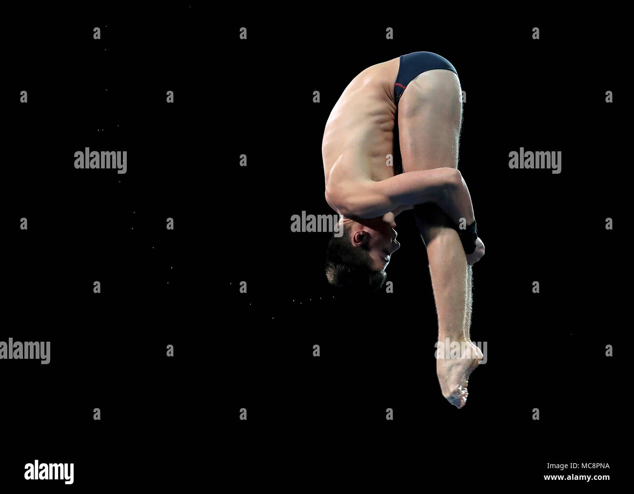 England's Matthew Dixon in action in the Men's 10m Platform Final at ...