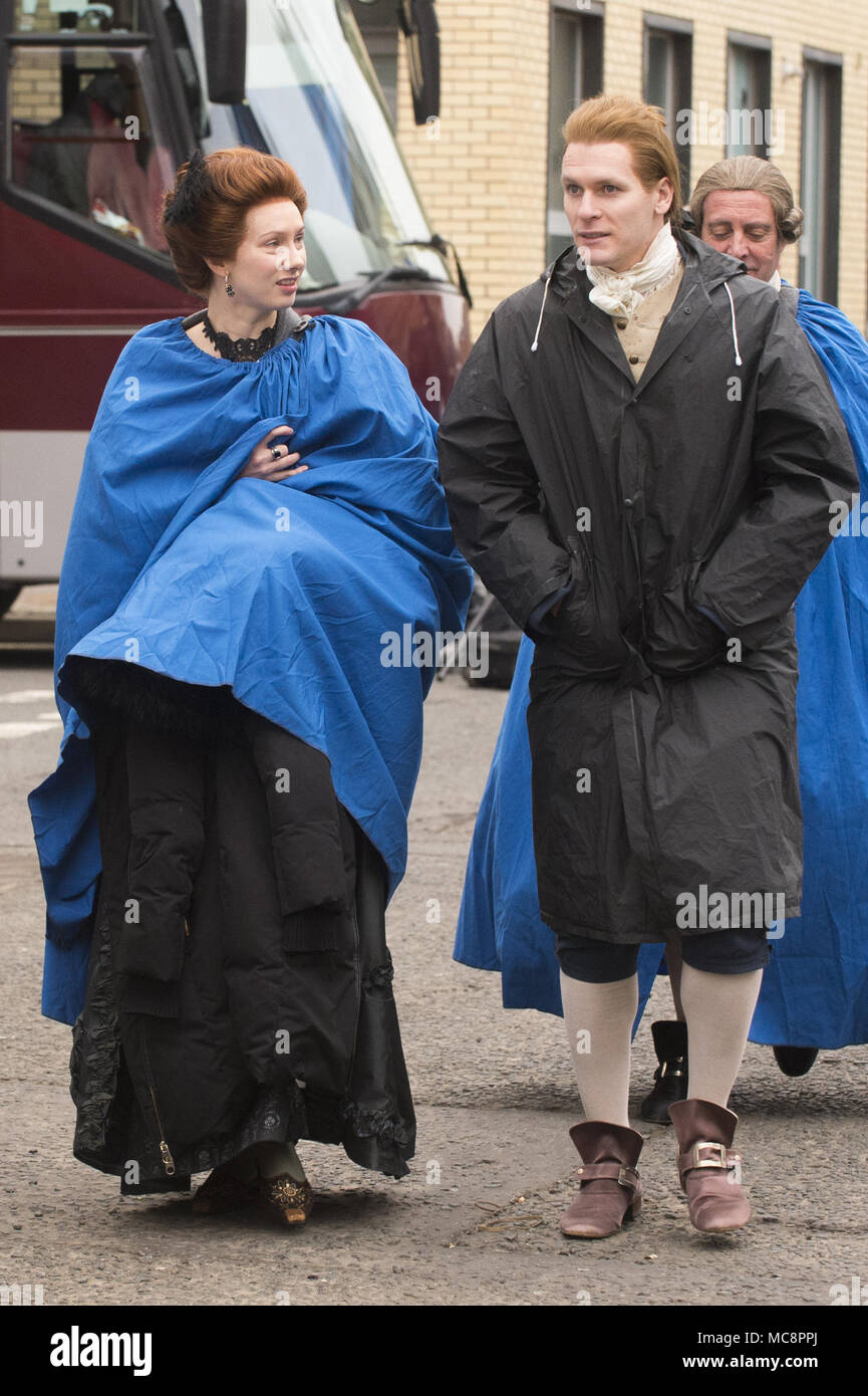 'Outlander' cast and crew are spotted filming in Glasgow for the 4th ...