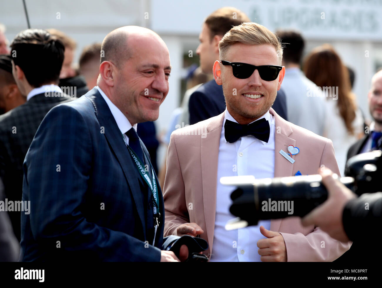 Gary Barker (right) during Grand National Day of the 2018 Randox Health ...