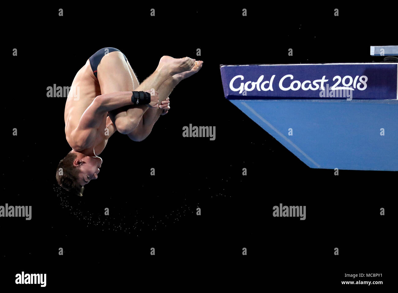 England's Matthew Dixon in action in the Men's 10m Platform Final at ...