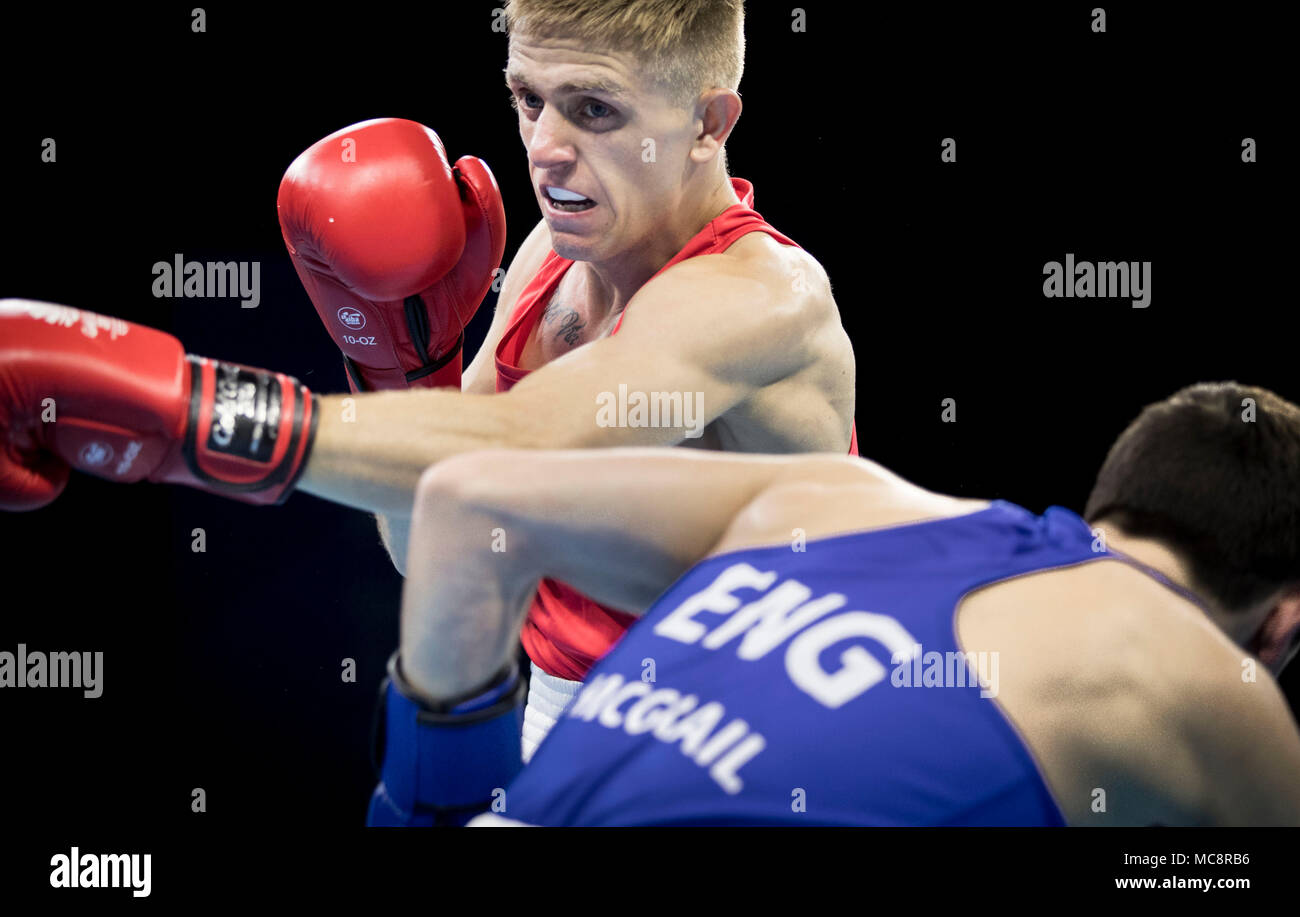 Northern irelands kurt walker red v englands peter mcgrail hi-res stock ...