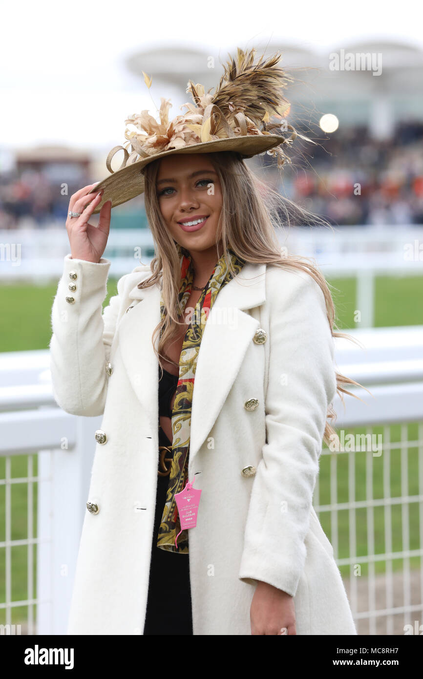 Tyne-Lexy Clarson from Love Island enjoys Ladies Day. Featuring: Tyne ...