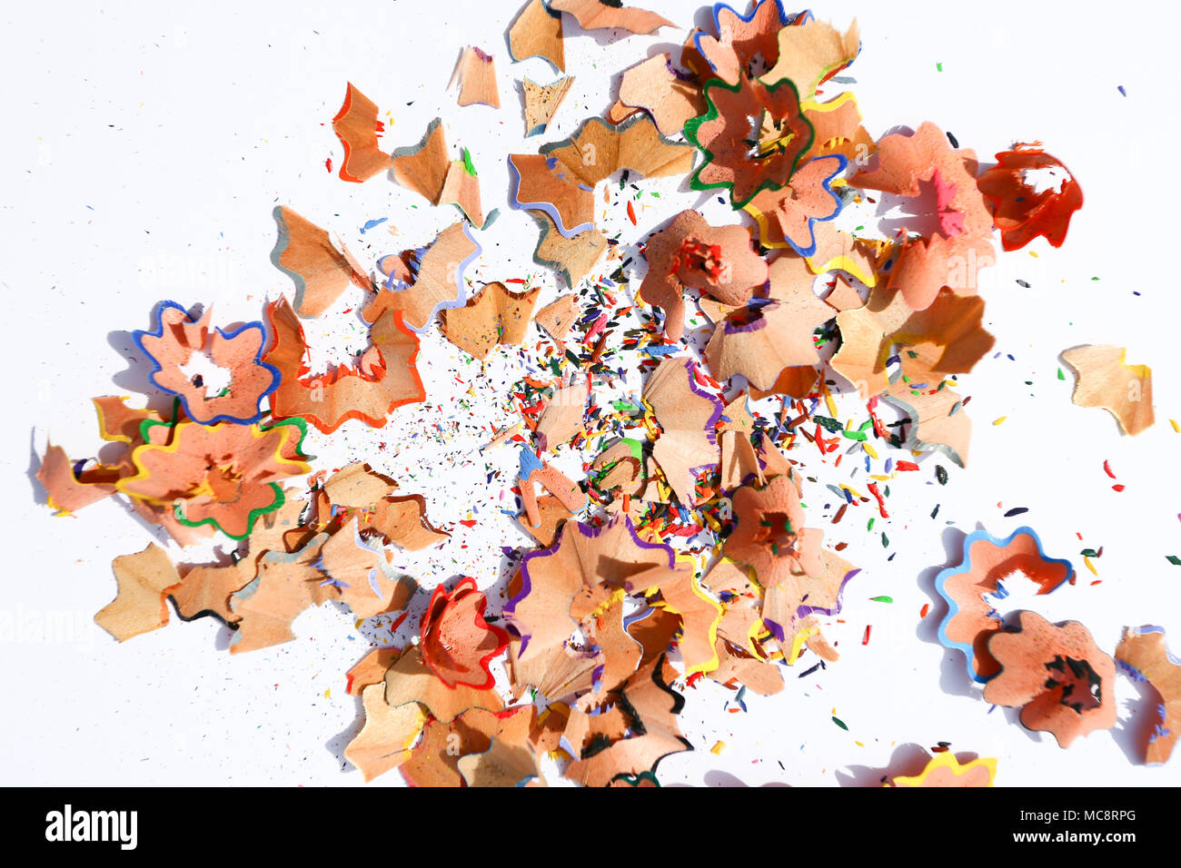 Objects: Colored crayons sharp drop Stock Photo - Alamy