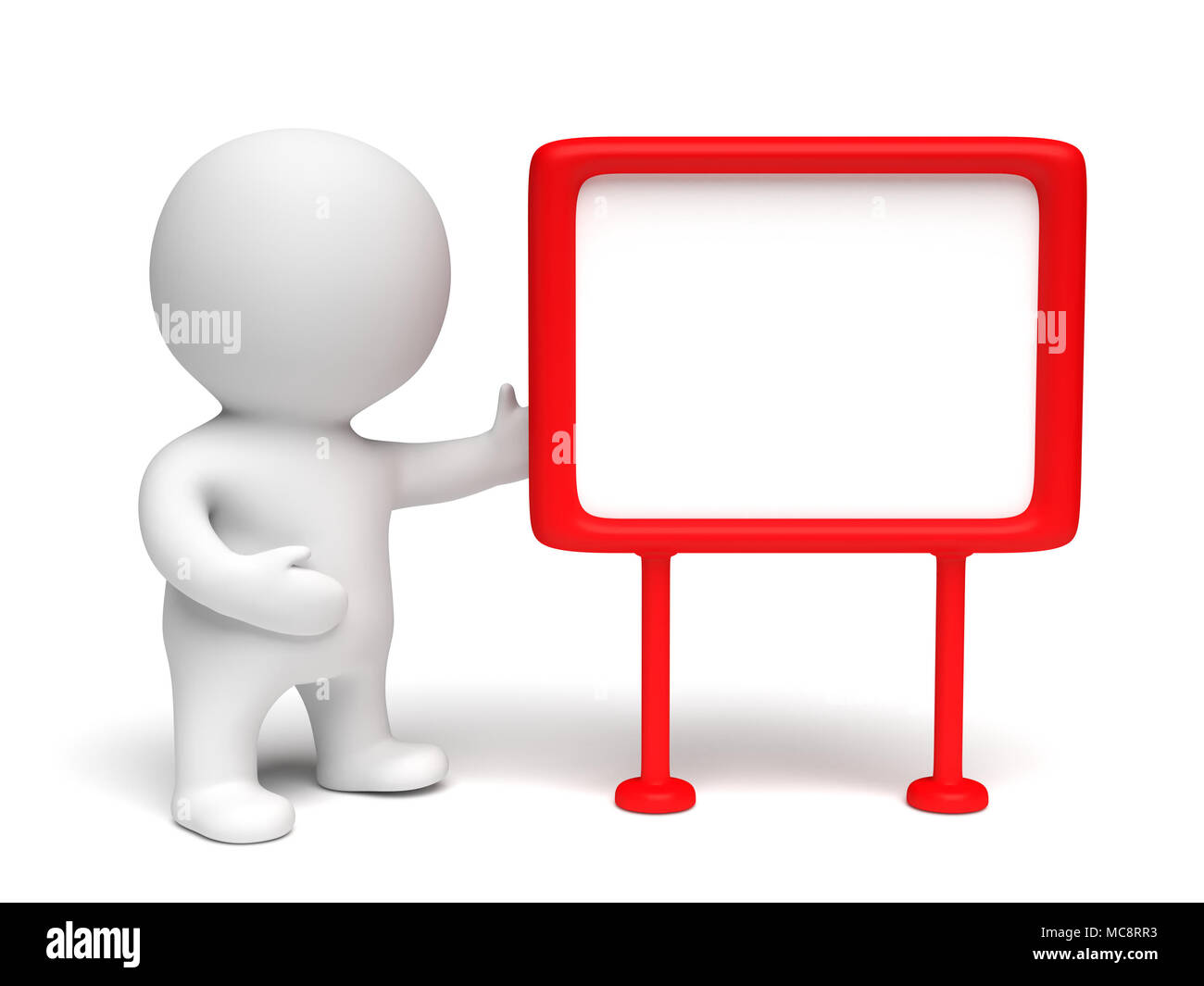3d white people sign board hi-res stock photography and images - Alamy
