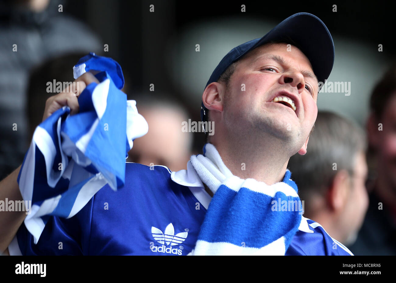 A Brighton And Hove Albion Fan Prior To The Premier League Match At