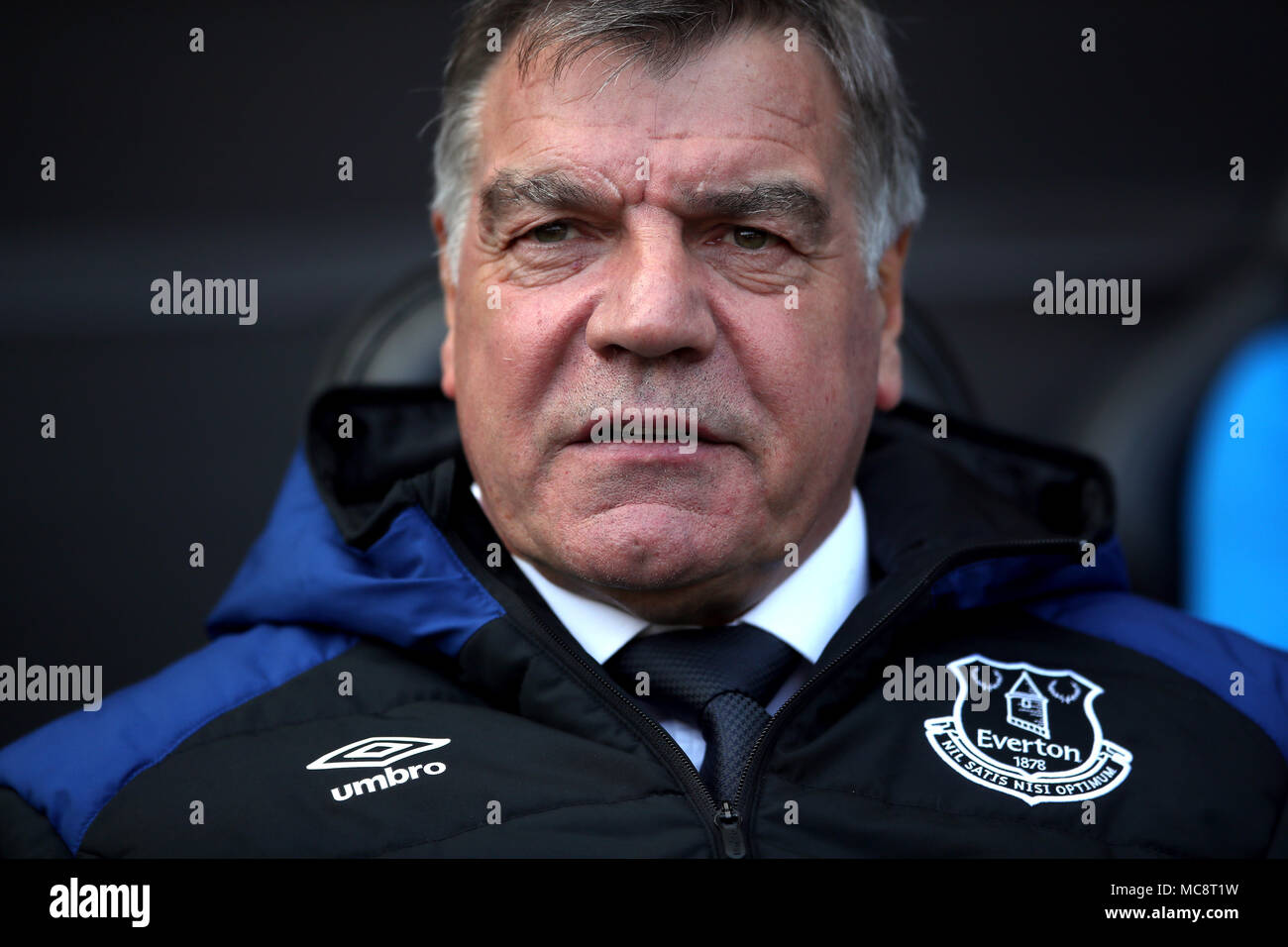 Everton manager Sam Allardyce during the Premier League match at the ...