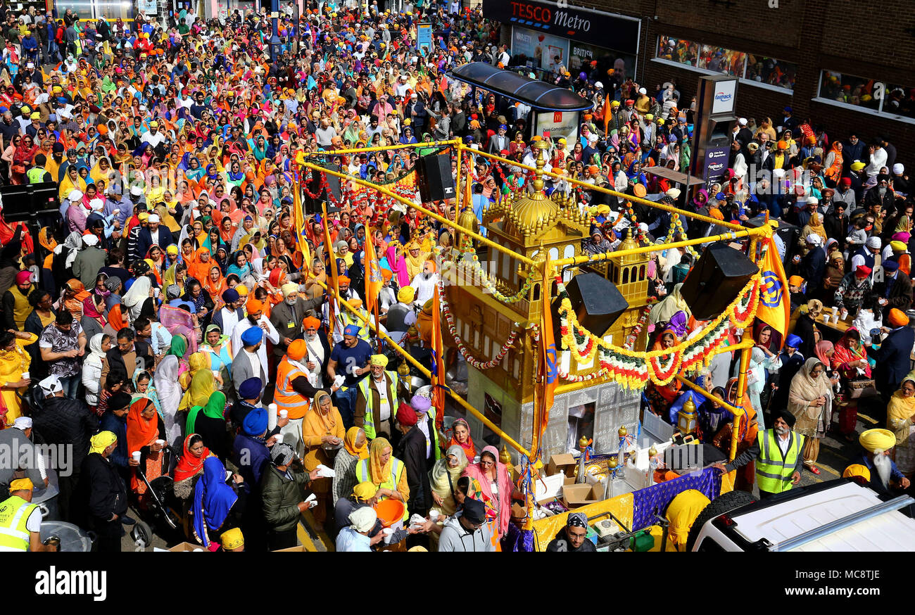 During the nagar kirtan procession through gravesend hi-res stock photography and images - Alamy
