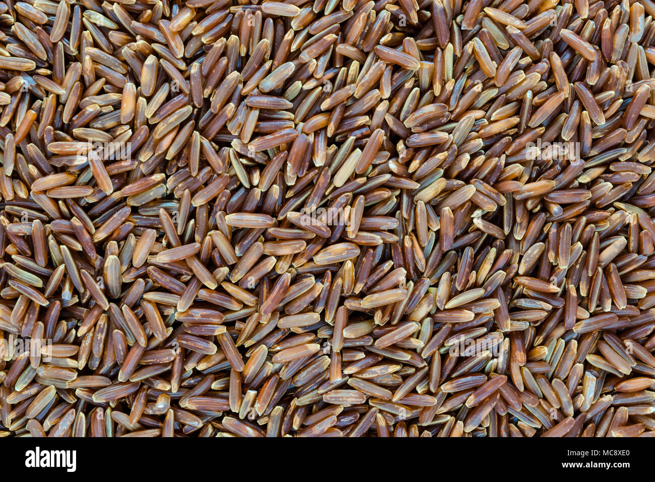 Very sharp and clear background surface of red rice grains Stock Photo ...