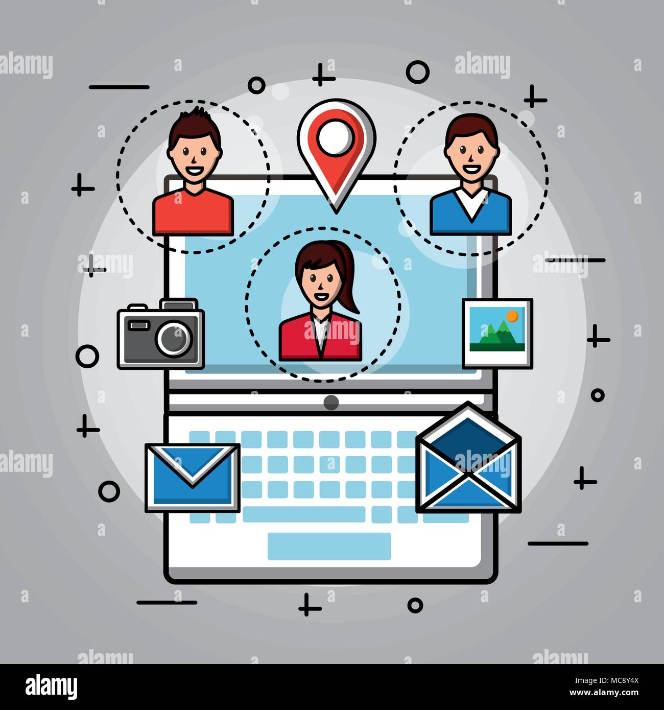 people social media Stock Vector Image & Art - Alamy