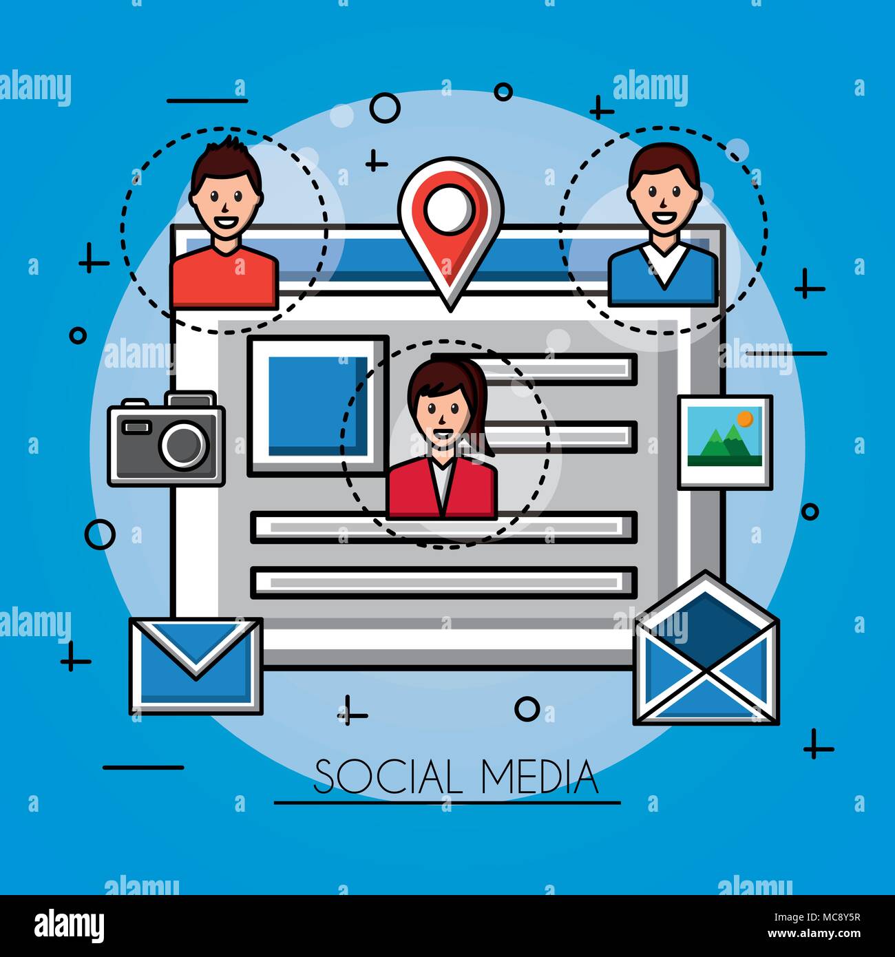 people social media Stock Vector Image & Art - Alamy