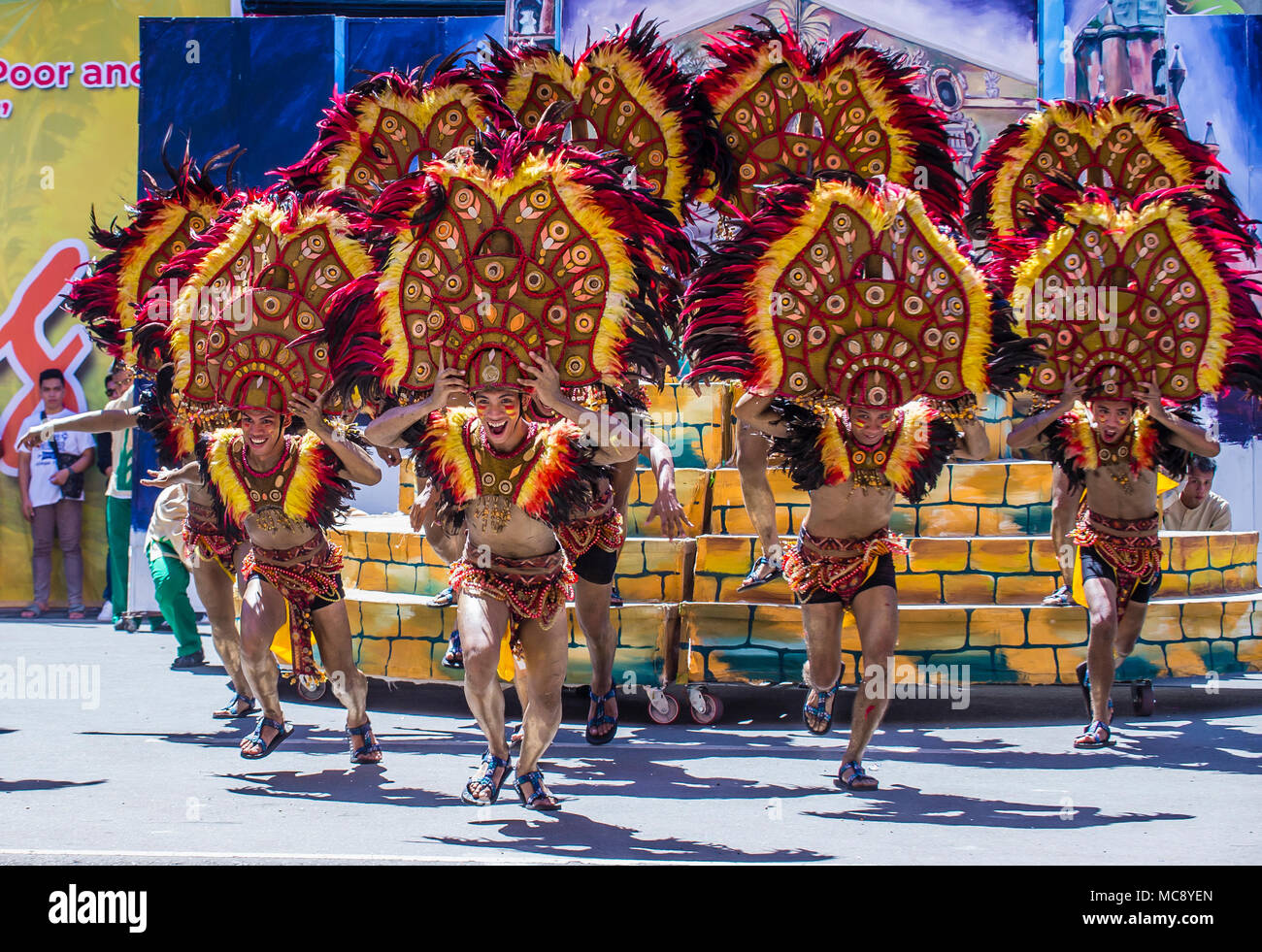 Participants in the Dinagyang Festival in Iloilo Philippines Stock ...