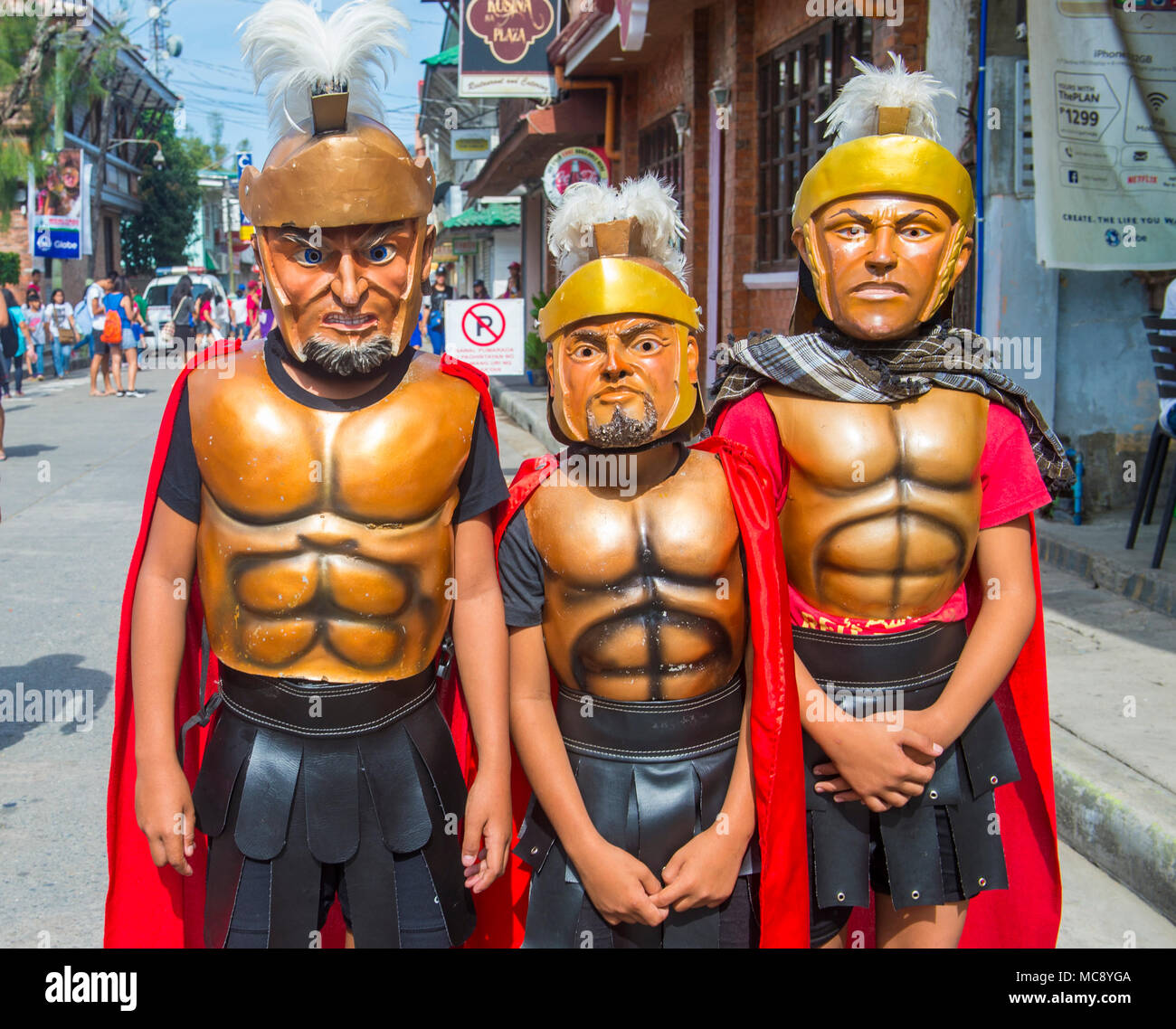 Participants in the Moriones festival in Boac Marinduque island the ...