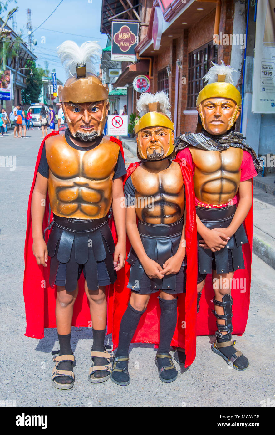 Participants in the Moriones festival in Boac Marinduque island the ...