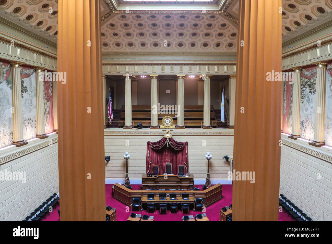Interior of the Rhode Island State House in Providence, RI, USA Stock ...