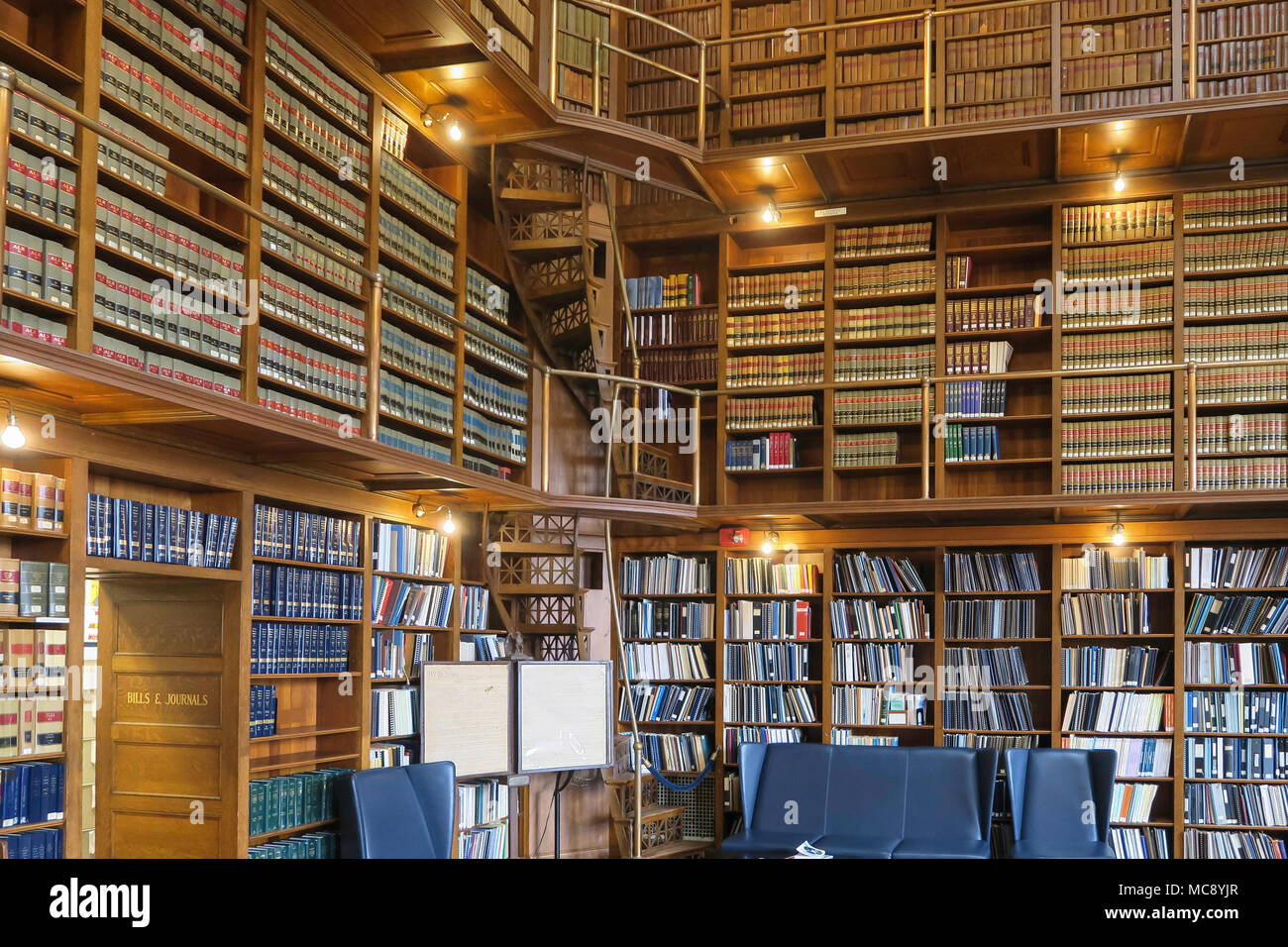 Library Interior of the Rhode Island State House in Providence, RI, USA ...