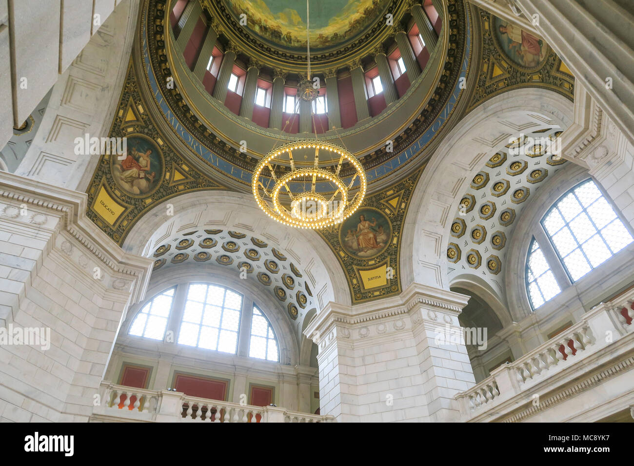 Interior of the Rhode Island State House in Providence, RI, USA Stock ...
