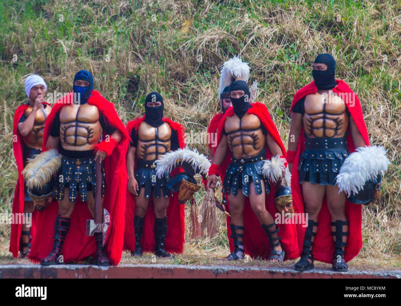 Participants in the Moriones festival in Boac Marinduque island the ...
