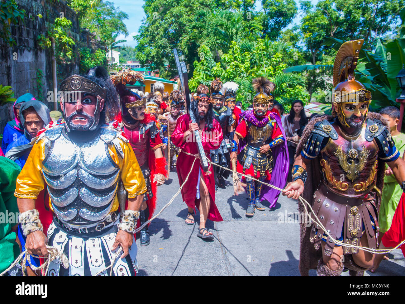 Participants in the Moriones festival in Boac Marinduque island the ...