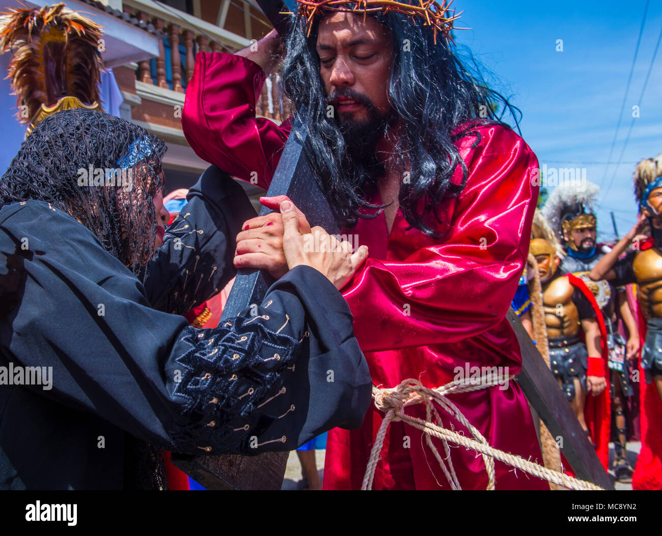 Participants in the Moriones festival in Boac Marinduque island the ...