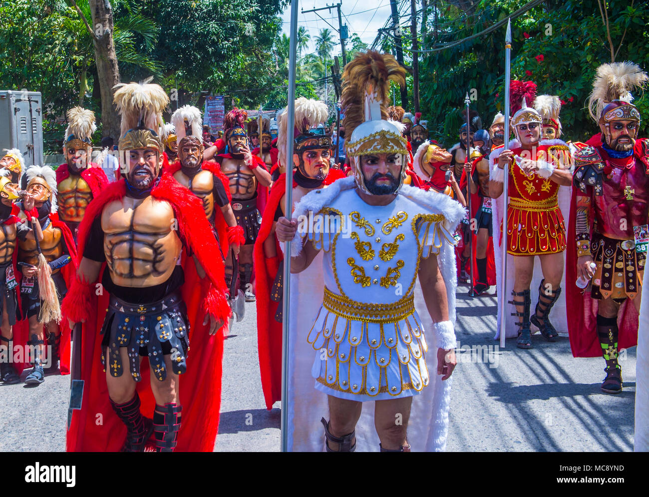 Participants in the Moriones festival in Boac Marinduque island the ...