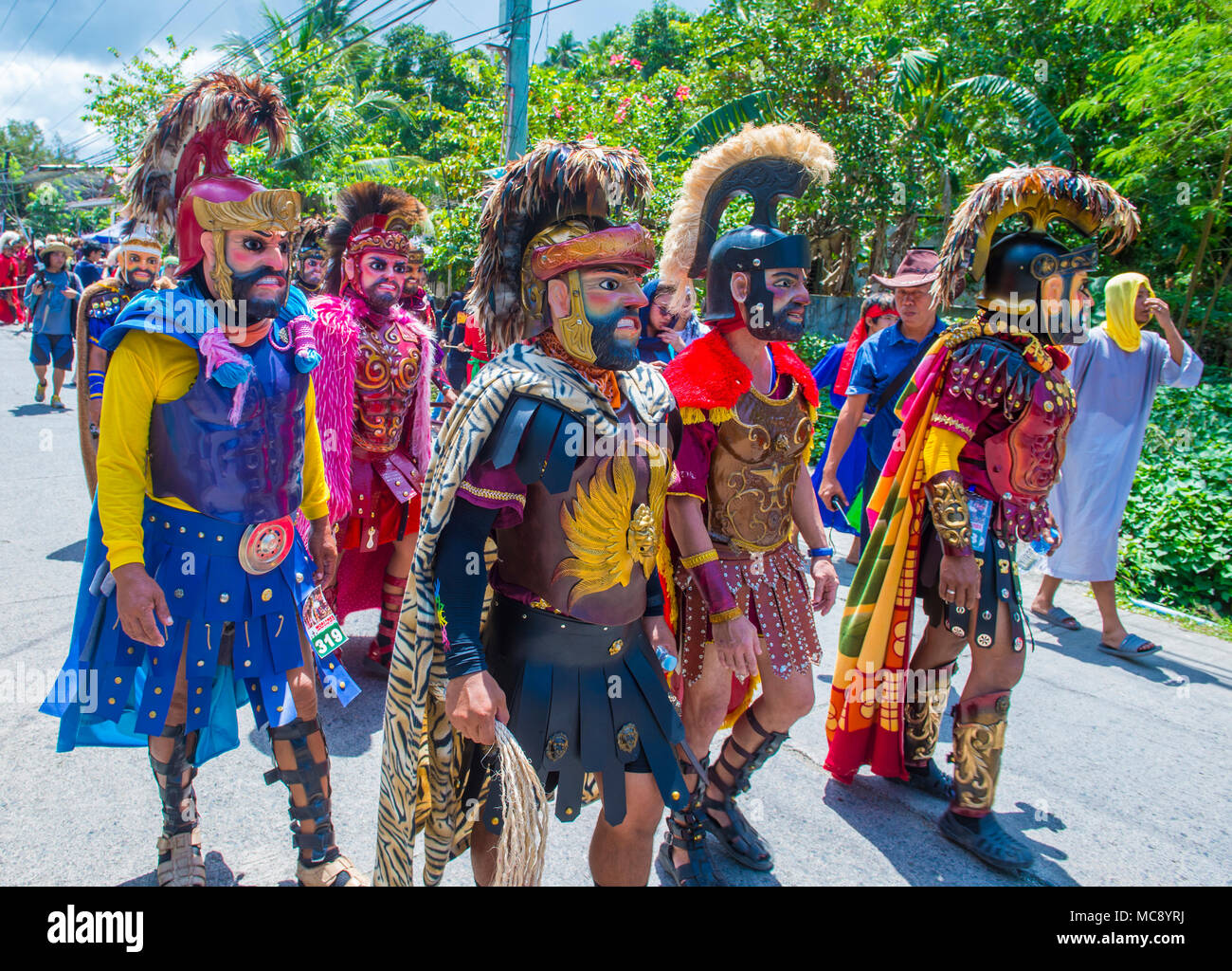Participants in the Moriones festival in Boac Marinduque island the ...