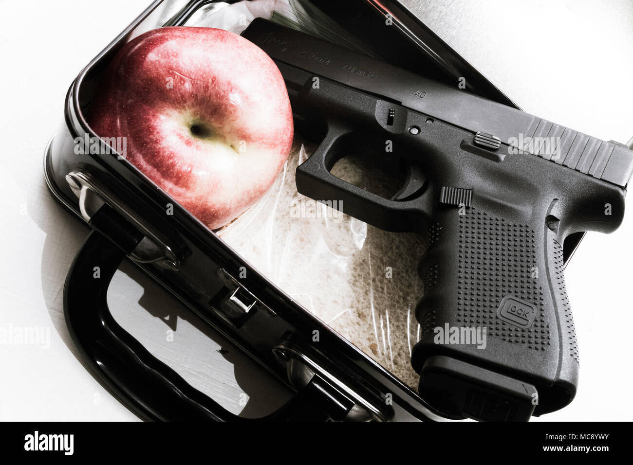 Handgun in a School Child's Lunchbox, USA Stock Photo - Alamy