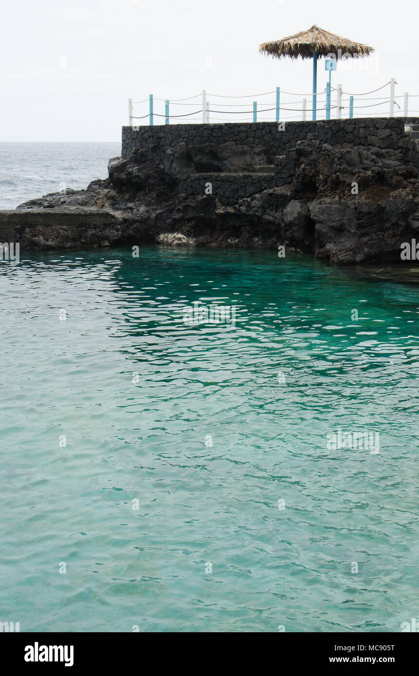 El Charco Azul, Blue Pool, a natural pool with turquoise water in La ...