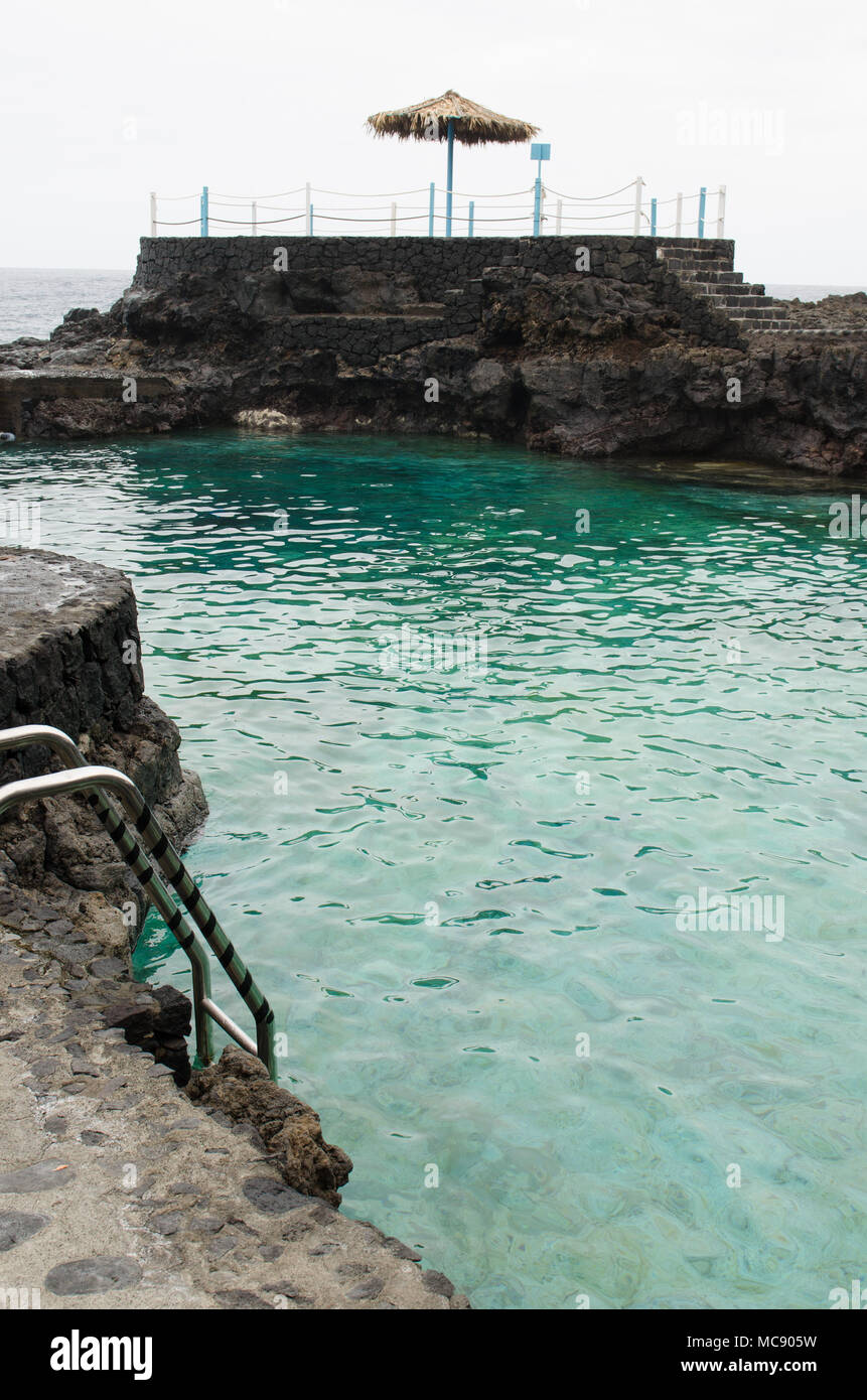El Charco Azul, Blue Pool, a natural pool with turquoise water in La ...