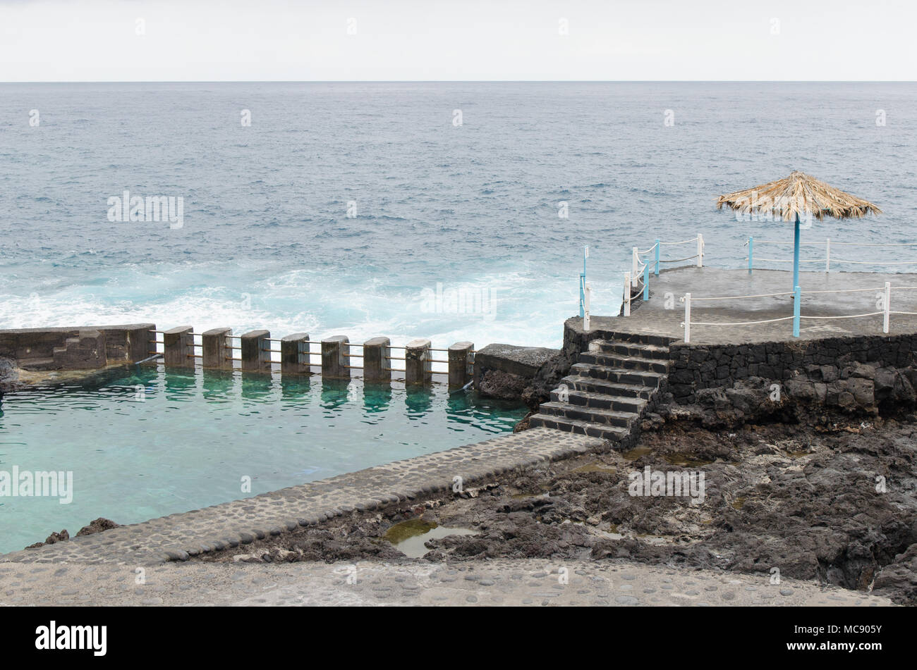 El Charco Azul, Blue Pool, a natural pool with turquoise water in La ...