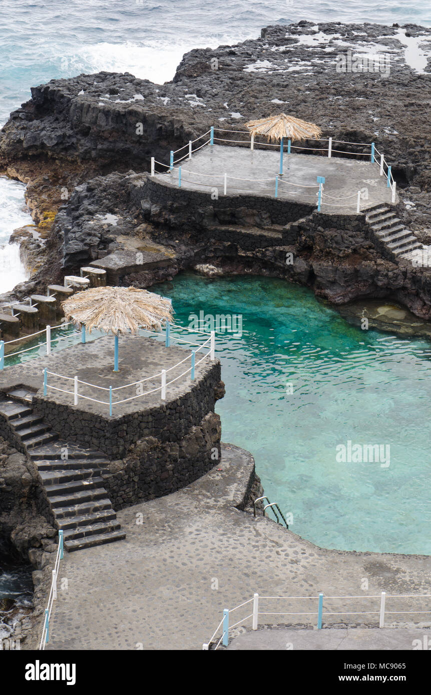 El Charco Azul, Blue Pool, a natural pool with turquoise water in La ...