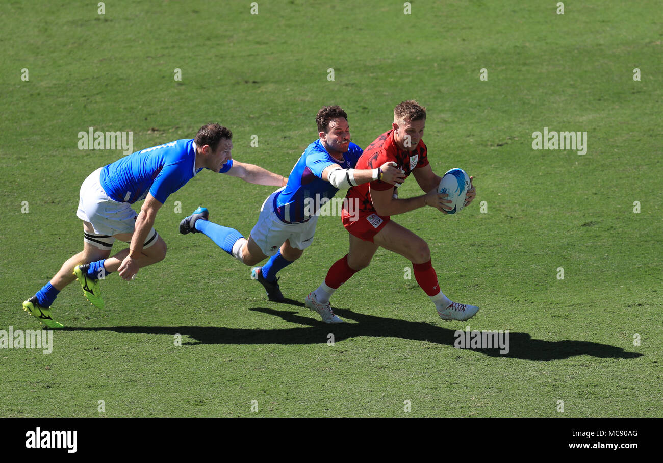 Scotland's (left-right) Scott Riddell, Ruaridh Jackson and Wales' Ethan ...