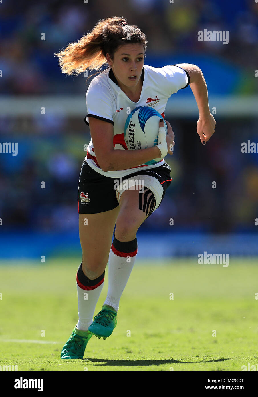 England's Michaela Blyde in action in the Women's Rugby Sevens ...