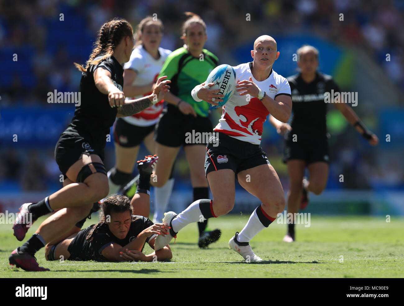 England's Heather Fisher in action agains New Zealand in the Women's ...