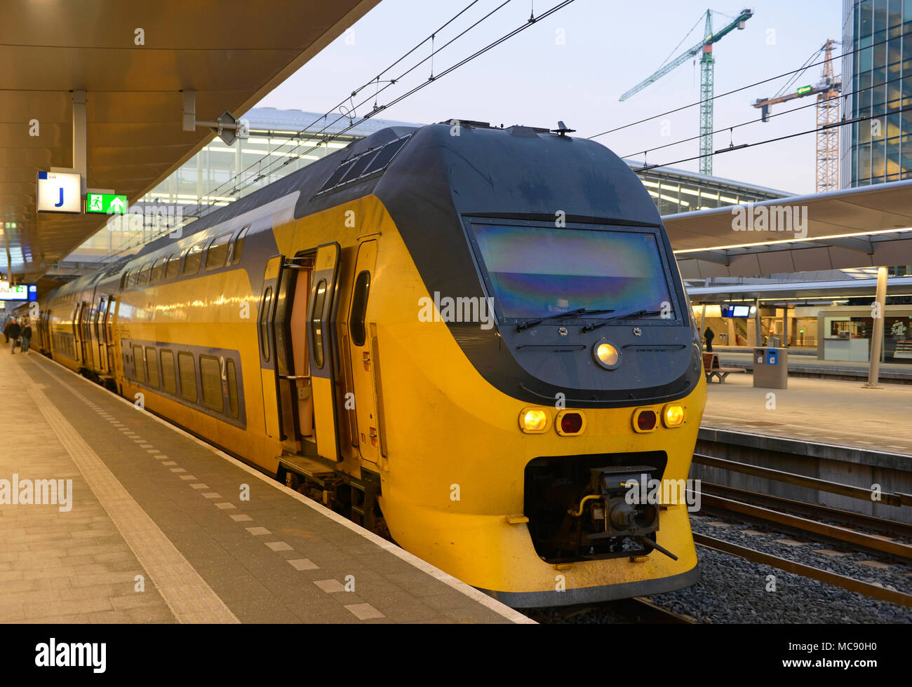 An VIRM electric multiple unit train waits to depart from Utrecht ...