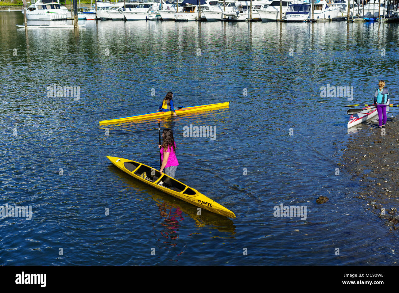 Kayaks in Gig Harbor, Washington Stock Photo - Alamy