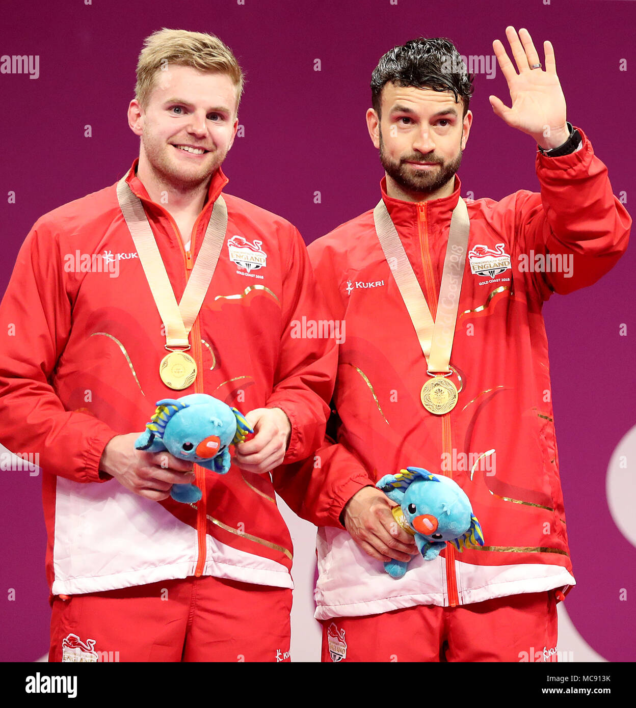 England's Marcus Ellis and Chris Langridge celebrate with their gold ...